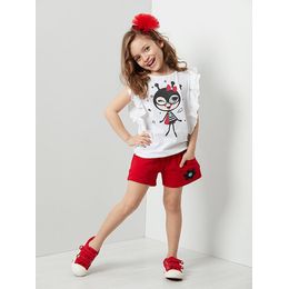 Denokids 2tlg. Outfit "Bug Love" in Wei&szlig;/ Rot - 69% | Gr&ouml;&szlig;e 104 | Kinder-oberteile