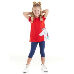 Denokids 2tlg. Outfit "Sailor Unicorn" in Rot/ Blau - 71% | Gr&ouml;&szlig;e 98 | Kinder-oberteile
