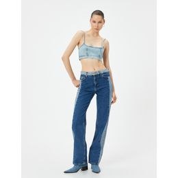 KOTON Jeans Damen Gr&ouml;&szlig;e 27 blau / hellblau