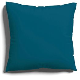 Kissenbezug Schlafgut "EASY JERSEY Kissenh&uuml;lle 100% Baumwolle, weicher Edel-Jersey, b&uuml;gelfrei", blau (petrol deep), B:40cm L:40cm, Jersey, Obermaterial: 100% Baumwolle, Kissenbez&uuml;ge, Kissenbezug, mit farblich angepasstem Rei&szlig;verschluss, pflegeleicht, formstabil