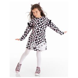 Denokids Kleid "Silver Cat" in Schwarz/ Wei&szlig;/ Rosa - 67% | Gr&ouml;&szlig;e 92 | Kinderkleider