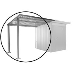 Ger&auml;tehaus-Anbaudach BioHort "f&uuml;r AvantGarde A1/A5 Gr. L verschiedene Farben", silber (quarzgrau, metallic), B:243cm H:218cm T:220cm, Gartenhaus-Anbaud&auml;cher