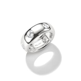 Thomas Sabo Damen Thomas Sabo Fingerring &raquo;Bold Elegance Bandring silber&laquo; mit Zirkonia (synth.)