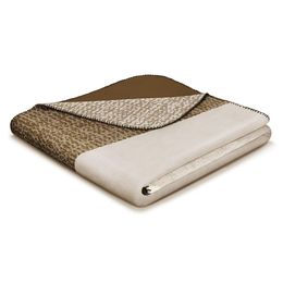 Wohndecke Biederlack "Conture Flow", beige, B:150cm L:200cm, Baumwolle, Polyacryl, Polyester, Wohndecken, Wohndecke, dezentes Muster in Struktur-Optik