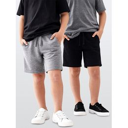 Denokids 2er-Set: Shorts in Schwarz/ Grau - 58% | Gr&ouml;&szlig;e 128 | Kinderhosen