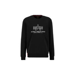 Alpha Industries Herren Sweater &raquo;Basic Sweater Embroidery&laquo; schwarz-wei&szlig; S