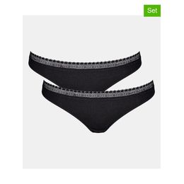 Sloggi 2er-Set: Slips in Schwarz - 52% | Gr&ouml;&szlig;e M | Damen-unterteile