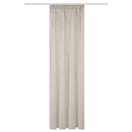 Fertigvorhang Softy, Taupe, Textil, Uni, 140x225 cm, f&uuml;r Stange und Schiene geeignet, mit Kombiband, Wohntextilien, Gardinen & Vorh&auml;nge, Fertiggardinen, Fertiggardinen