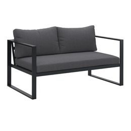 Ambia Garden Loungesofa, Anthrazit, Metall, Textil, 2-Sitzer, 134x63x76 cm, Loungem&ouml;bel, Outdoorsofas