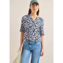 Cecil Damen Druckbluse mit Split Neck und grafischem Muster XL (44)