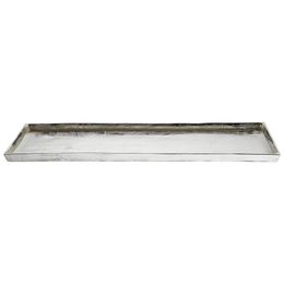 Ambia Home Tablett, Nickel, Metall, Uni, rechteckig, 29x3x77 cm, Tischkultur & Servieren, Tabletts