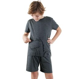 Denokids Pyjama in Anthrazit - 59% | Gr&ouml;&szlig;e 128 | Kinder-waesche