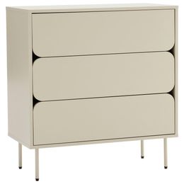 Xora Kommode, Seidengrau, Metall, Holzwerkstoff, 3 Schublade(n) Schubladen, 80x85x40 cm, Wohnzimmer, Kommoden & Sideboards, Kommoden