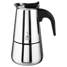 Gefu Espressokocher, Silber, Metall, 15.0 cm, Kaffee & Tee, Tee- & Kaffeezubereitung, Kaffeebereiter