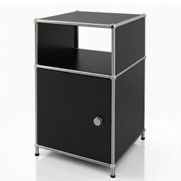Floordirekt Standregal Concept Epure Mk-040, Schwarz, Metall, 40x65x40 cm, stehend, Wohnzimmer, Regale, B&uuml;cherregale