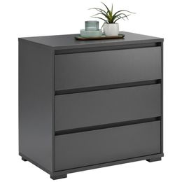 CARRYHOME Kommode, Anthrazit, Holzwerkstoff, 3 Schublade(n) Schubladen, 80x79x48 cm, in verschiedenen Gr&ouml;&szlig;en erh&auml;ltlich, Wohnzimmer, Kommoden & Sideboards, Kommoden