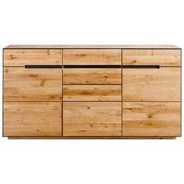 Linea Natura Sideboard Kelio, Eiche, Holzwerkstoff, Wildeiche, furniert, massiv, teilmassiv, 2 F&auml;cher, 4 Schublade(n) Schubladen, 165x85x42 cm, Beim&ouml;bel erh&auml;ltlich, Holzm&ouml;bel, Kleinm&ouml;bel Holz, Holzkommoden, Sideboards Holz