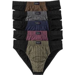 Trunk bonprix, Herren, Gr. 6, 5 Stk., dunkel, Jersey, Obermaterial: 100% Baumwolle, gestreift, mehrfarbig, figurbetont, Unterhosen, klassischer Schnitt, aus reiner Baumwolle, atmungsaktiv