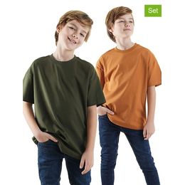 Denokids 2er-Set: Shirts in Hellbraun/ Khaki - 69% | Gr&ouml;&szlig;e 110 | Kinder-oberteile