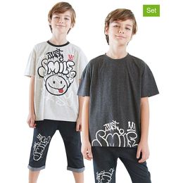 Denokids 2er-Set: Shirts in Anthrazit/ Grau - 65% | Gr&ouml;&szlig;e 110 | Kinder-oberteile