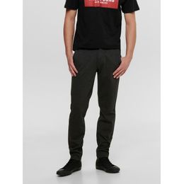 Only & Sons Chinos ONLY & SONS "ONSMARK SLIM GW 0209 PANT NOOS", Herren, Gr. 29, L&auml;nge 34, grau (dunkelgrau melange), Web, Obermaterial: 76% Polyester, 20% Viskose, 4% Elasthan, unifarben, schmal normal, Hosen