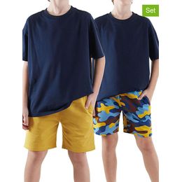 Denokids 2er-Set: Shorts in Gelb/ Bunt - 63% | Gr&ouml;&szlig;e 122 | Kinderhosen