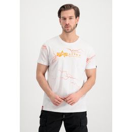 Alpha Industries Damen T-Shirt &raquo;Lightning AOP T-Shirt&laquo; orange XXL