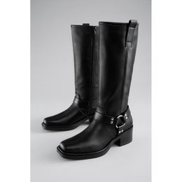 Aniston Shoes Damen Aniston SHOES Stiefel Bikerstiefel mit Innen-Rei&szlig;verschluss - NEUE KOLLEKTION 38, Normalschaft