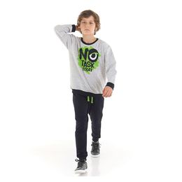 Denokids 2tlg. Outfit "No Task" in Grau/ Schwarz - 72% | Gr&ouml;&szlig;e 110 | Kinderhosen