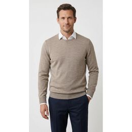 OLYMP Herren OLYMP Rundhalspullover &raquo;OLYMP Strick Casual&laquo; moderner Strickpullover beige XL