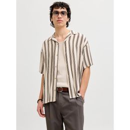 Jack & Jones Jack & Jones Damen Kurzarmhemd &raquo;JJEJEFF RESORT STRIPE SHIRT S/S SN&laquo; Viskose, loose fit XL, N-Gr