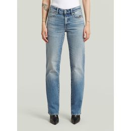G-Star Raw 5-Pocket-Jeans G-STAR "G-Straight Jeans", Damen, Gr. 27, L&auml;nge 34, faded blau halite, Obermaterial: 79% Baumwolle, 20% Baumwolle, 1% Elasthan, Jeans 5-Pocket-Jeans