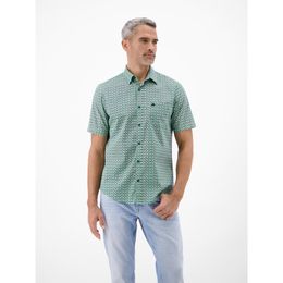 Lerros Herren Lerros Kurzarmhemd &raquo;Kurzarmhemd mit Print aus Popeline-Stretch-Material&laquo; 3XL, Normalgr&ouml;&szlig;en