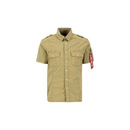 Alpha Industries Herren T-Shirt &raquo;Basic Shirt Slim S&laquo; gr&uuml;n S
