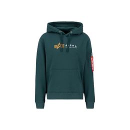 Alpha Industries Herren Hoodie &raquo;Alpha Label Hoodie&laquo; gr&uuml;n L