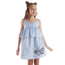 Denokids Kleid "Butterfly" in Hellblau/ Wei&szlig; - 67% | Gr&ouml;&szlig;e 116 | Kinderkleider