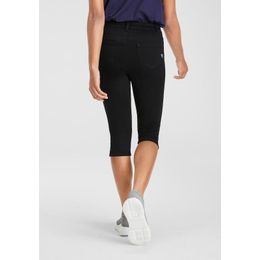 Arizona Damen Caprijeans &raquo;Ultra-Stretch&laquo; extra-eng geschnittene Beinform, hoher Bund, in Capri-L&auml;nge schwarz 38, N-Gr