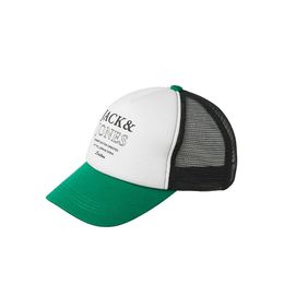 Jack & Jones JACK & JONES Junior Cap "Script" in Gr&uuml;n/ Wei&szlig; - 13% | Gr&ouml;&szlig;e L/XL | Kindermuetzen