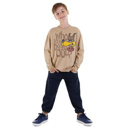 Denokids 2tlg. Outfit in Beige/ Dunkelblau - 66% | Gr&ouml;&szlig;e 128 | Kinder-longsleeves
