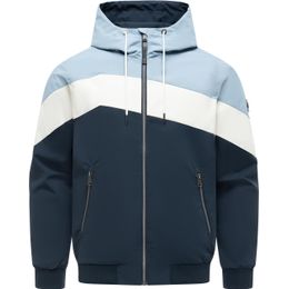 Outdoorjacke Ragwear "Stewie Block YOUMODO", Gr. 4XL (60), dusty blau, Obermaterial: 100% Polyester. Futter: 100% Polyester, gerade h&uuml;ftbedeckend, &Auml;rmel ohne &Auml;rmelschlitz Rippstrickb&uuml;ndchen, Jacken Outdoorjacke, stylische Herren &Uuml;bergangsjacke mit gro&szlig;er Kapuze