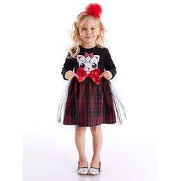 Denokids Kleid "Red Ribbon" in Schwarz/ Rot - 66% | Gr&ouml;&szlig;e 128 | Kinderkleider