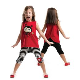Denokids 2tlg. Outfit "Miss Lady Bug" in Rot/ Schwarz - 63% | Gr&ouml;&szlig;e 104 | Kinder-oberteile