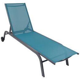 Ambia Garden Sonnenliege Sonlas Blau mit Rollen