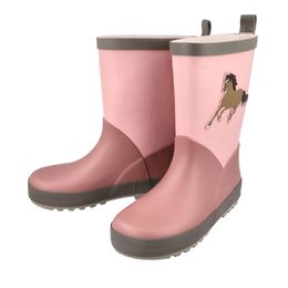 Gummistiefel MaxiMo, M&auml;dchen, Gr. 26, ash rose, marmorrosa, Obermaterial: 100% Gummi, Schuhe Gummistiefel, mit Motiv,leicht gef&uuml;ttert