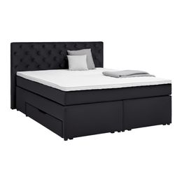 Boxspringbett Chester Schwarz ca. 180x200cm