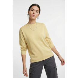Strickpullover Only "ONLLOYAL AMALIO LIFE LS O-NECK KNT NOOS", Damen, Gr. S, sunlight detail:melange, Strick, Obermaterial: 80% Polyester, 20% Nylon, meliert, bequem normal, Rundhals, Pullover Strickpullover, Materialmix