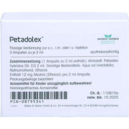 Petadolex Ampullen 5X2 ml