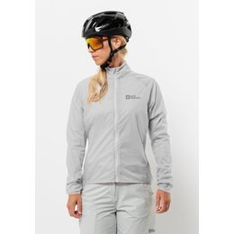 Funktionsjacke Jack Wolfskin "GRAVEX WIND JKT W", Damen, Gr. XL (46), grau (cool, grau), Obermaterial: 100% Polyamid. Innenmaterial: 100% Polyester, Jacken Funktionsjacke