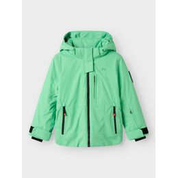Skijacke name it "NKNSLOPE10 JACKET SKI EDITION FO NOOS", Kinder, Gr. 134, gr&uuml;n (irish gr&uuml;n), Web, Obermaterial: 100% Polyester, kontrastfarbene Details, unifarben, regular fit normal, mit Riegel,verstellbar Windstopperb&uuml;ndchen, Jacken Skijacke, Skipasstasche, Recco-Reflektor, winddicht, wasserdicht