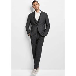 Anzug Cinque "CICASTELLO", Herren, Gr. 52, N-Gr, grau (anthrazit), Web, Obermaterial: 53% Polyester, 43% Schurwolle, 4% Elasthan, unifarben, Basic, Anz&uuml;ge, mit Powerstretch